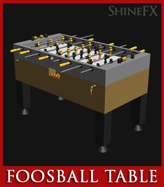 3d model realistic foosball table