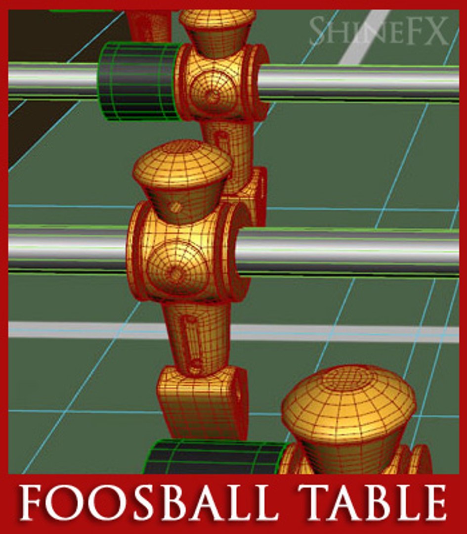 3d Model Realistic Foosball Table