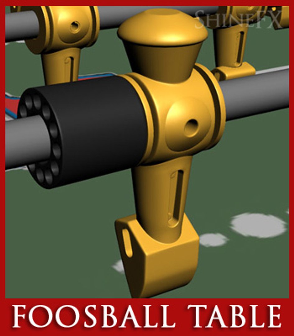 3d Model Realistic Foosball Table