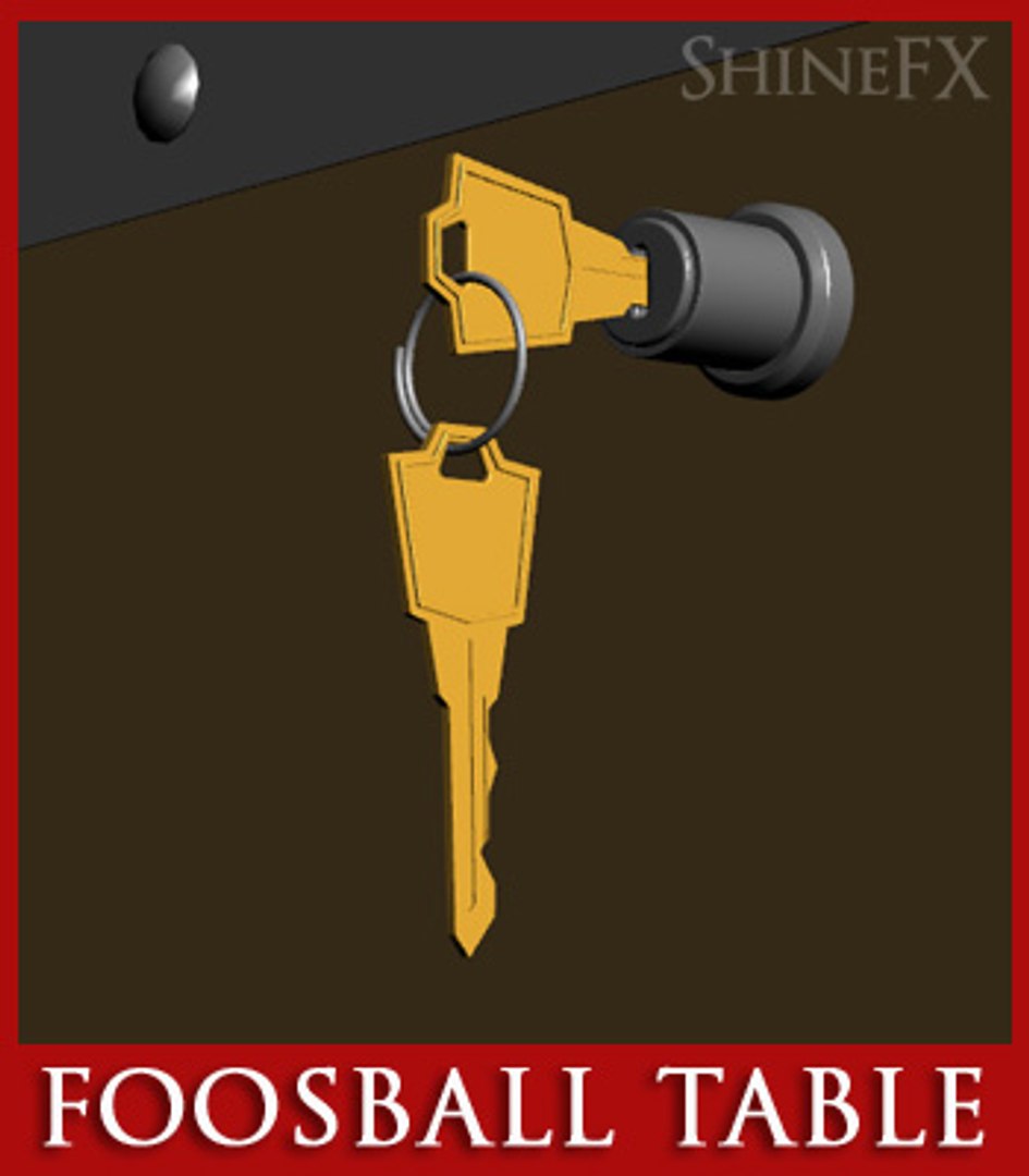3d Model Realistic Foosball Table