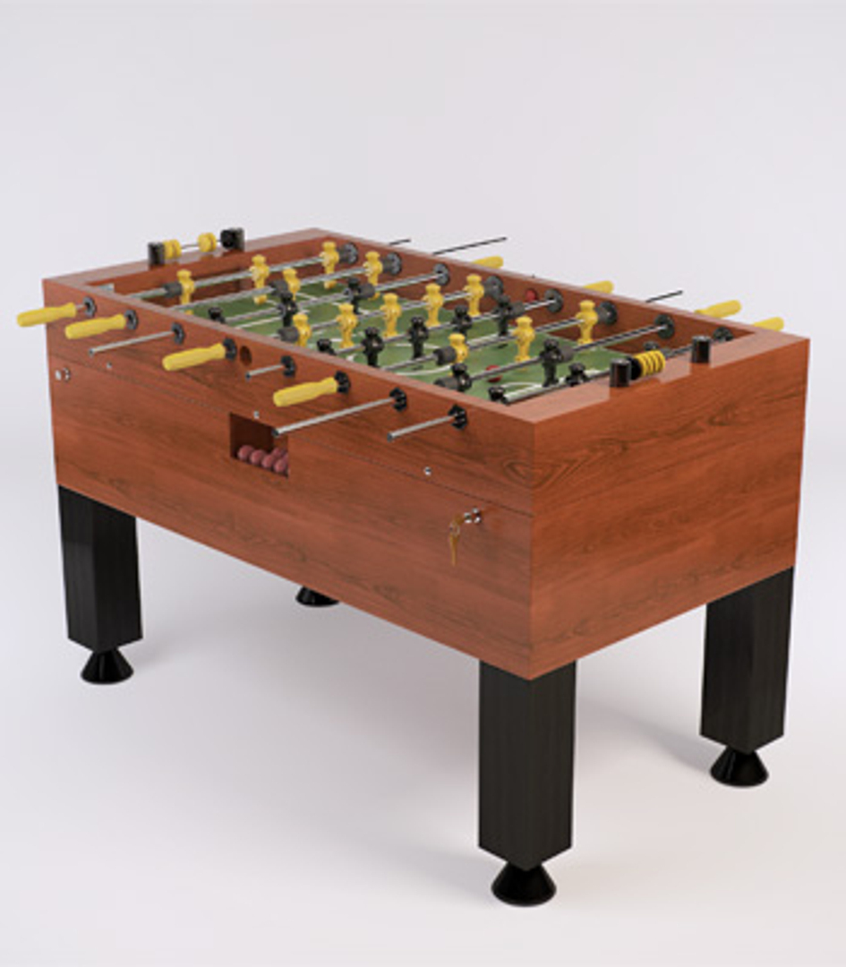 3d model realistic foosball table
