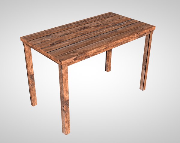 3D raw wood table - TurboSquid 1400355