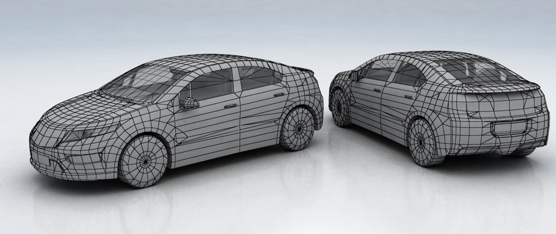 3d chevrolet volt ev model