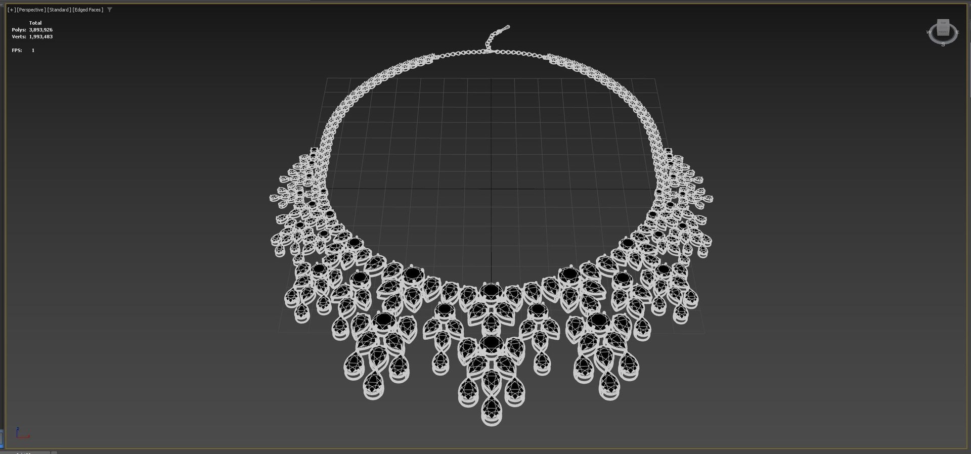 3D Diamond Necklace - TurboSquid 2018131