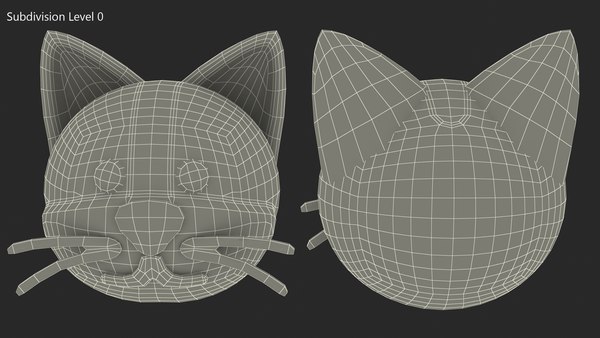 3D Cat Face Emoji model - TurboSquid 1870612