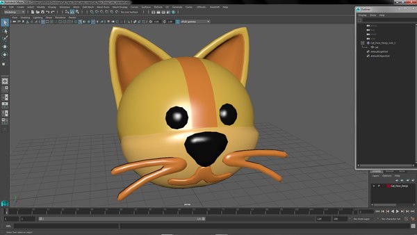 3D Cat Face Emoji model - TurboSquid 1870612