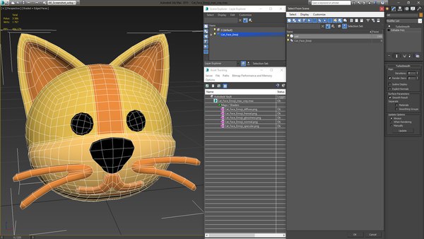 3D Cat Face Emoji model - TurboSquid 1870612