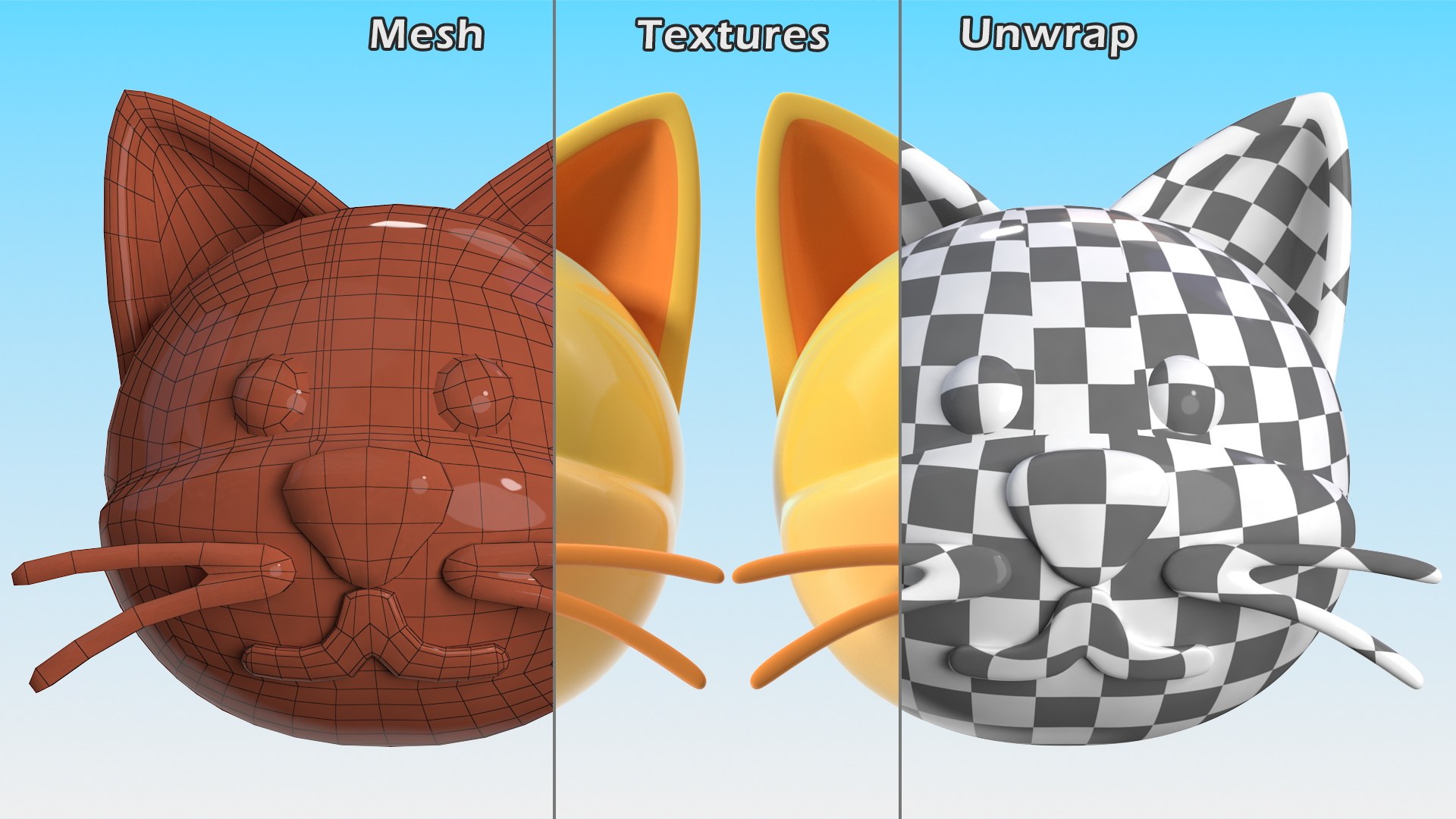 3D Cat Face Emoji Model - TurboSquid 1870612