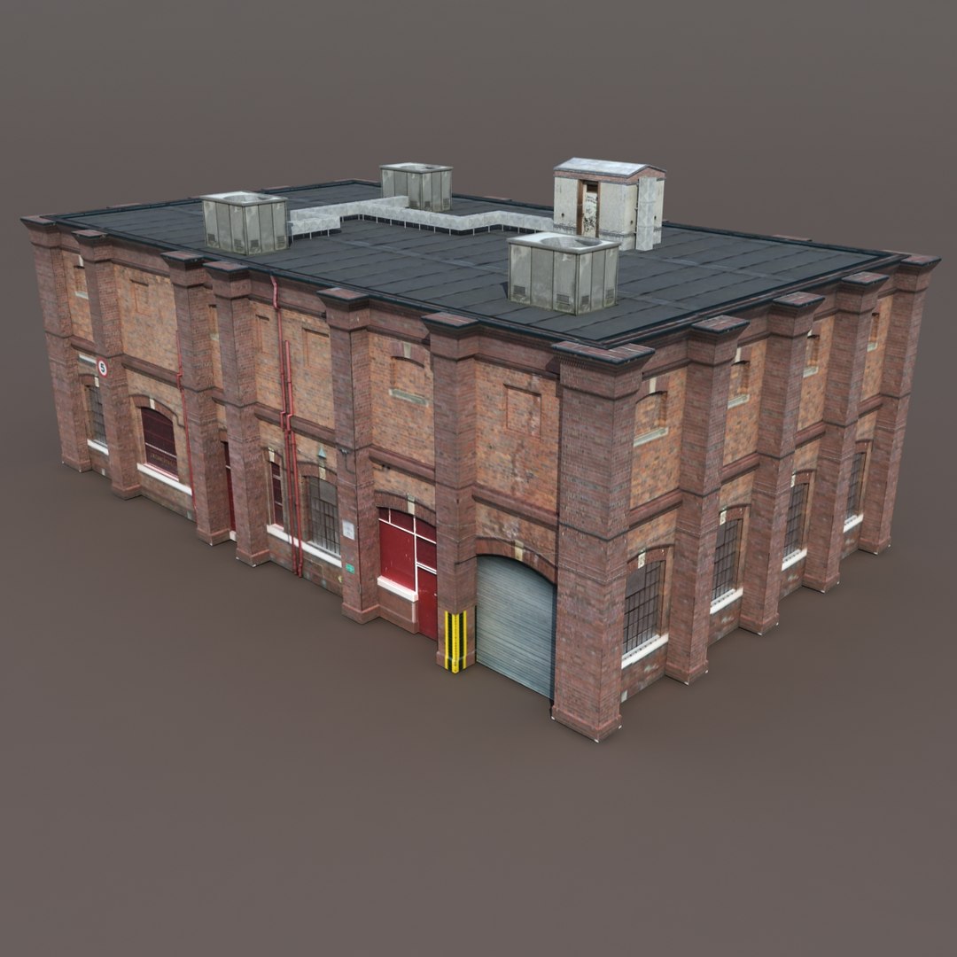 3ds max old factory building