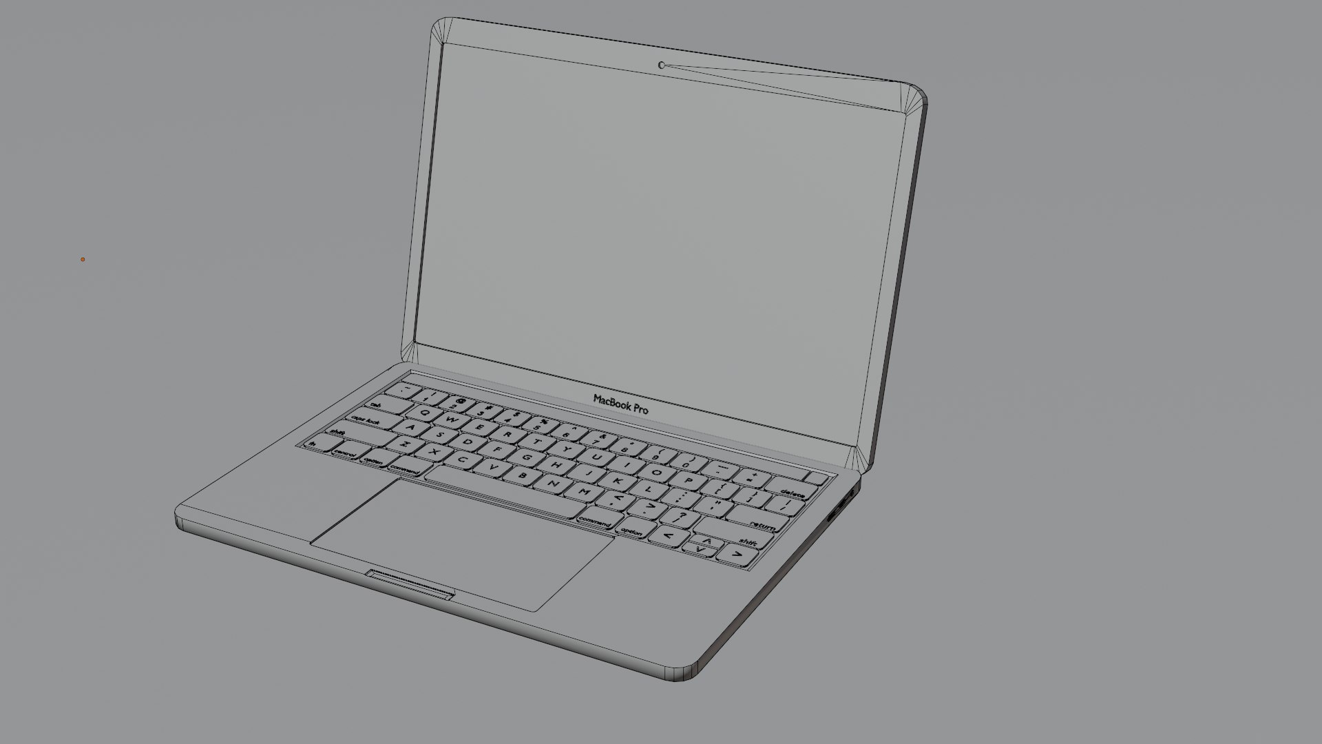 MacBook PRO Laptop Hight Poly Game Ready Vertices 23519 Faces 19960 3D ...