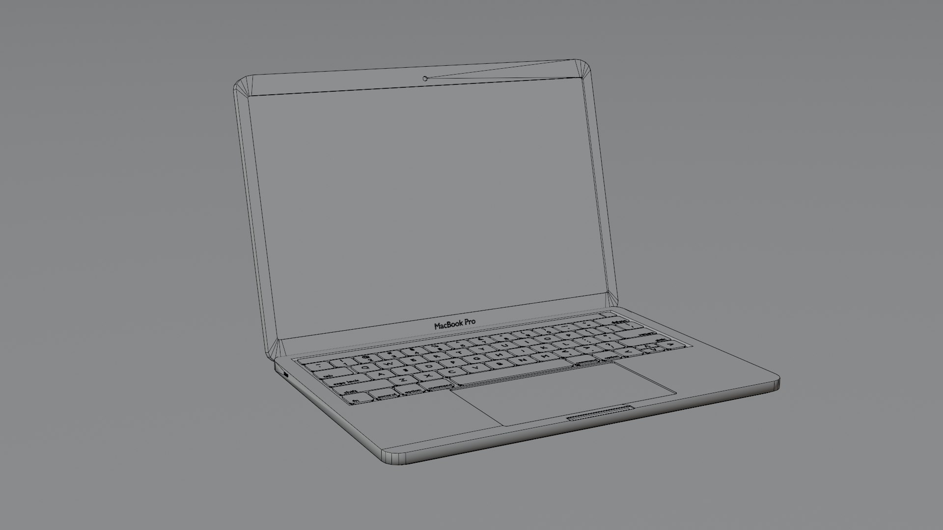 MacBook PRO Laptop Hight Poly Game Ready Vertices 23519 Faces 19960 3D ...