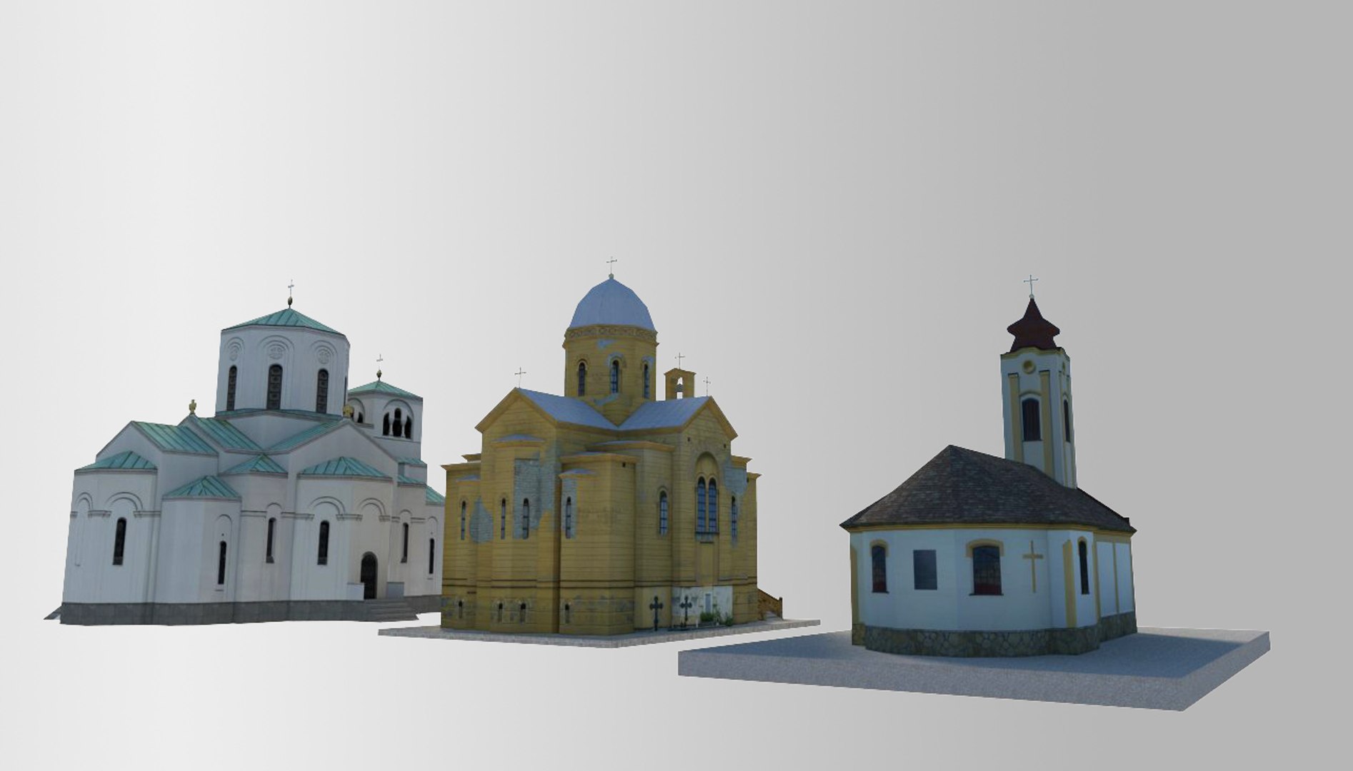 3d Model Small Churches