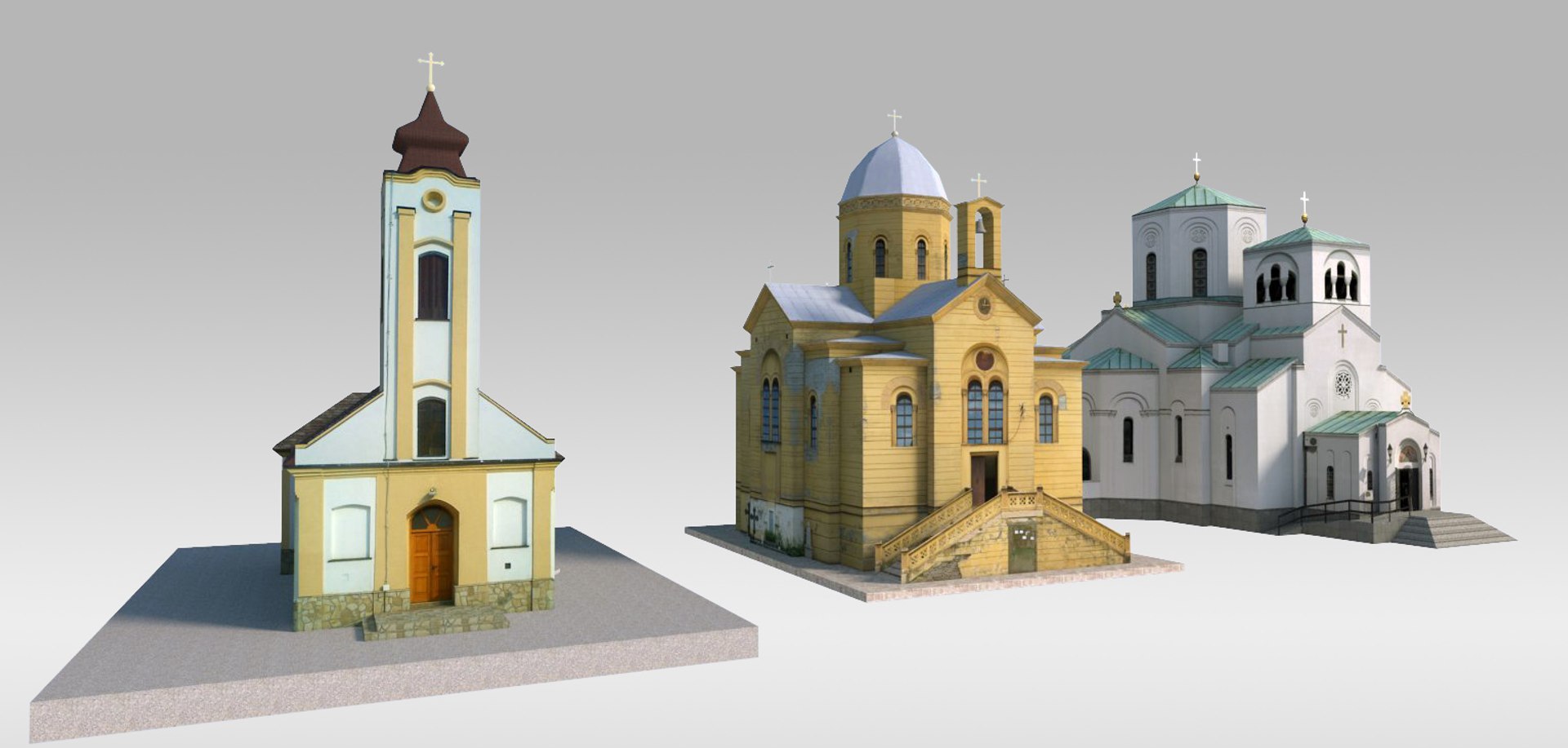 3d Model Small Churches