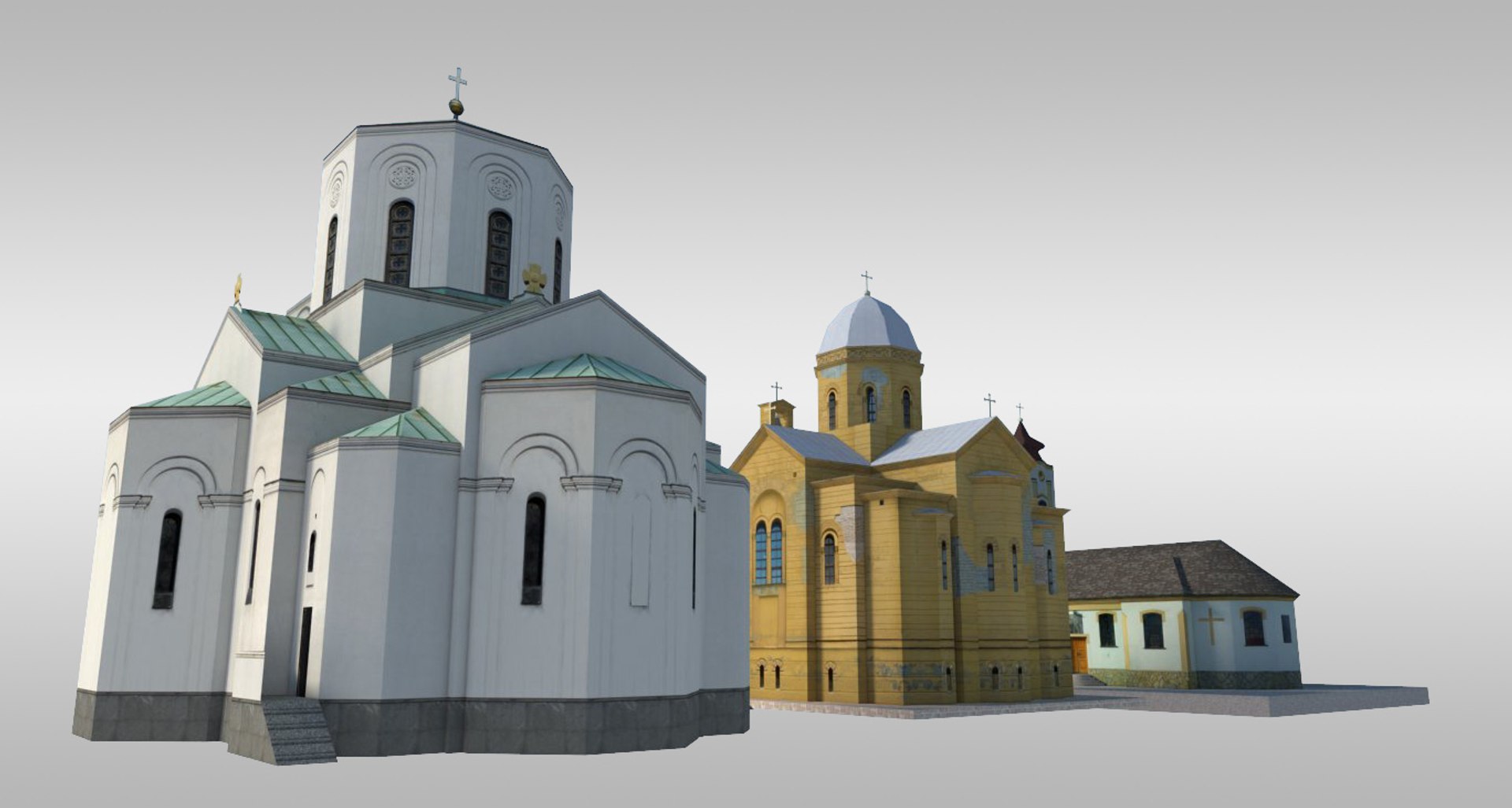 3d Model Small Churches