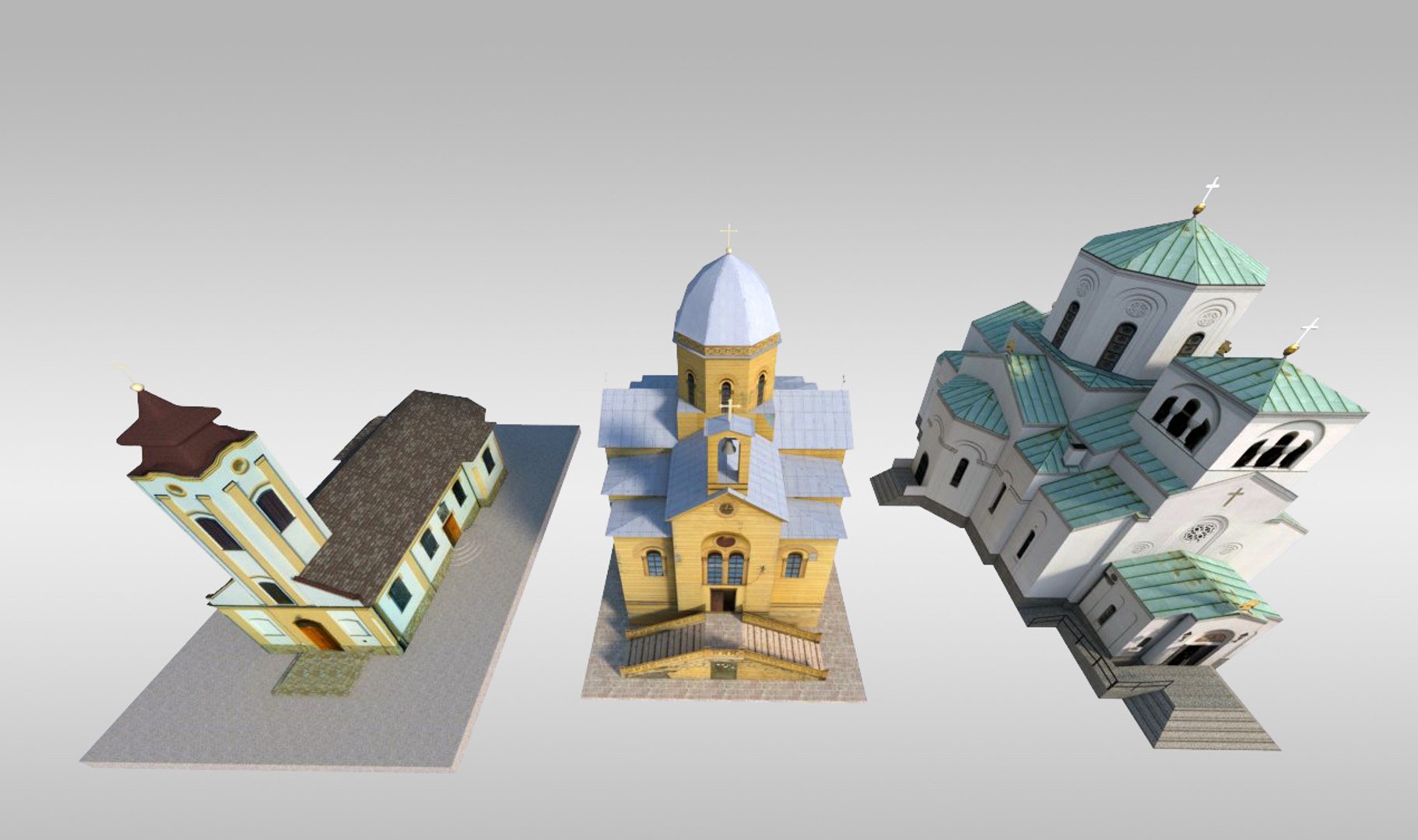 3d Model Small Churches