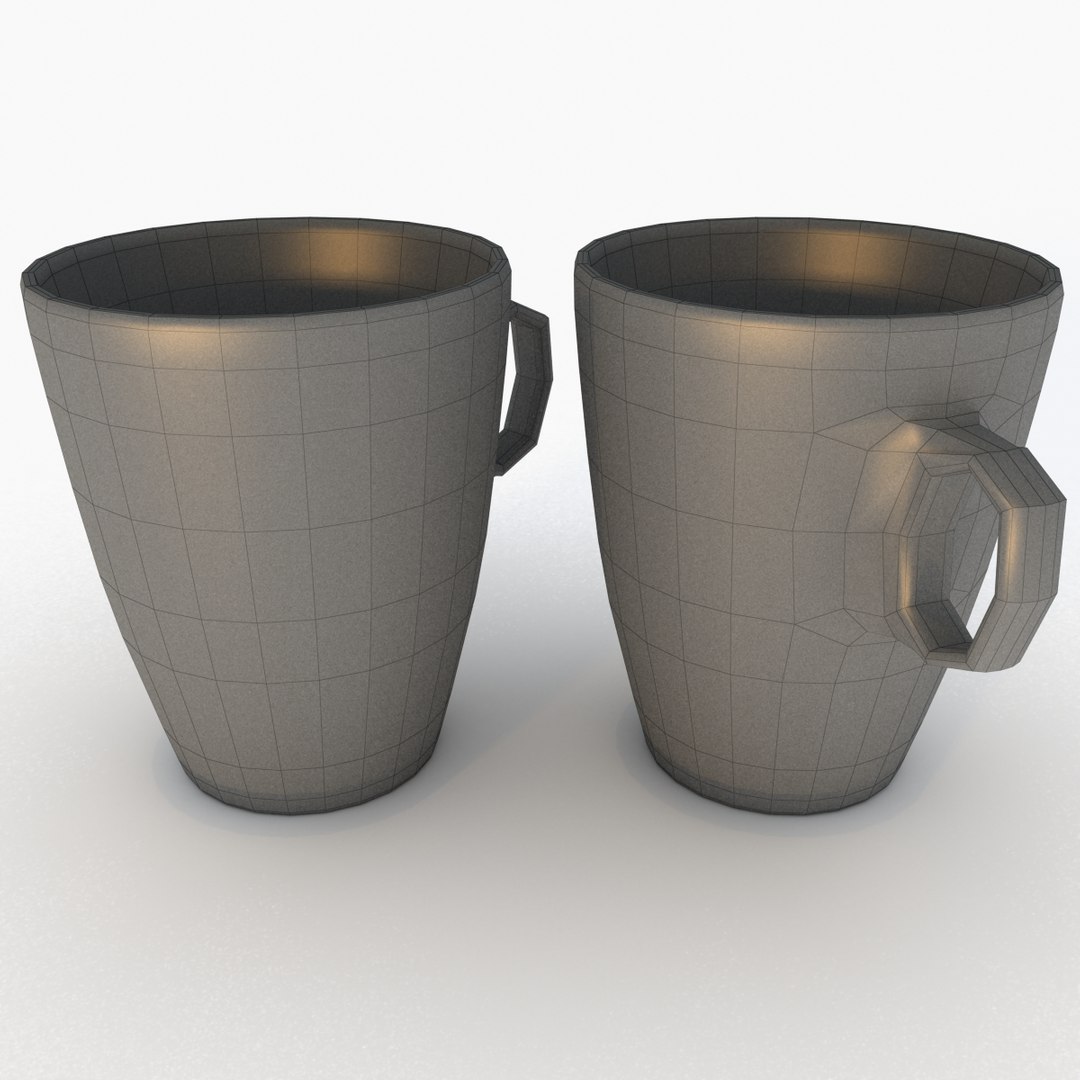 pack coffee cups 3d model