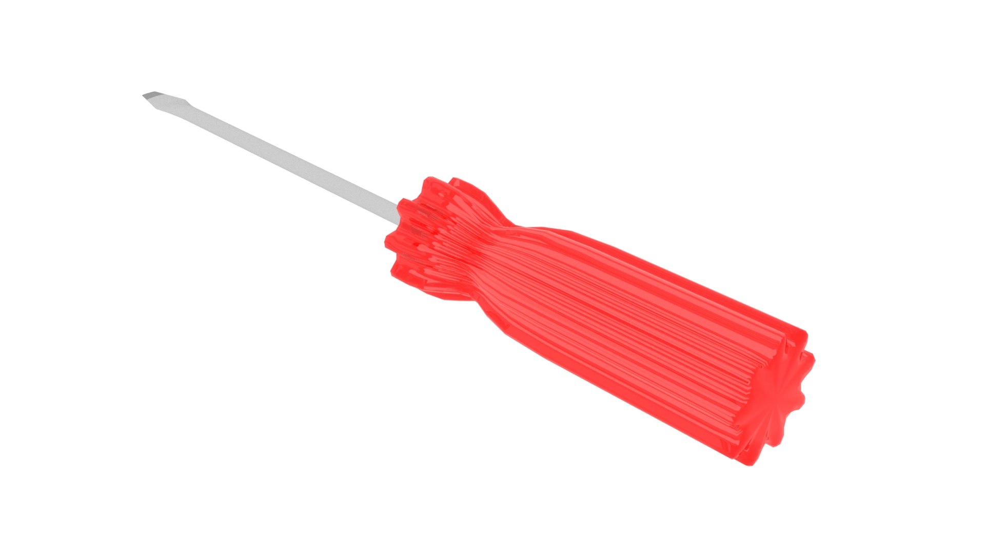 3D red plastic head screwdriver - TurboSquid 1712880