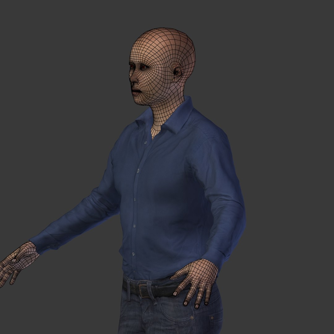 3d young businessman