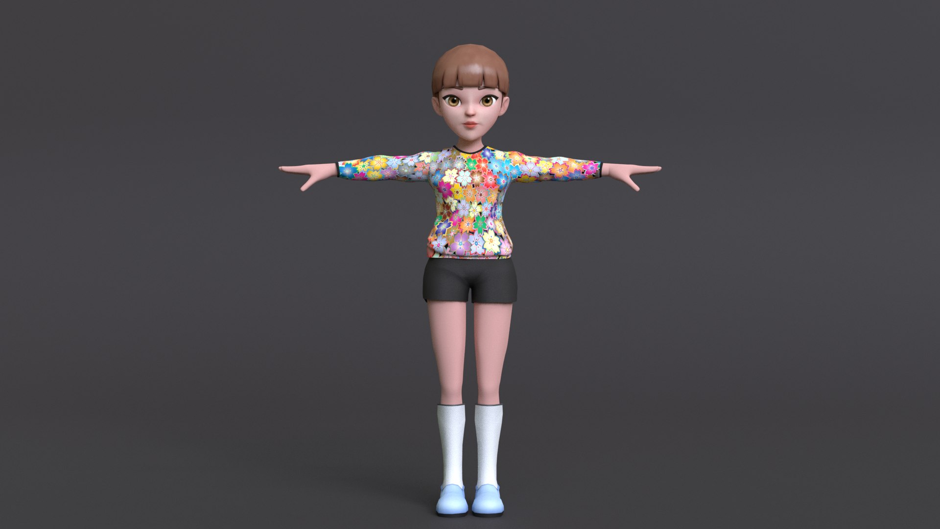 Young Girl Character Rig Model - TurboSquid 1666627