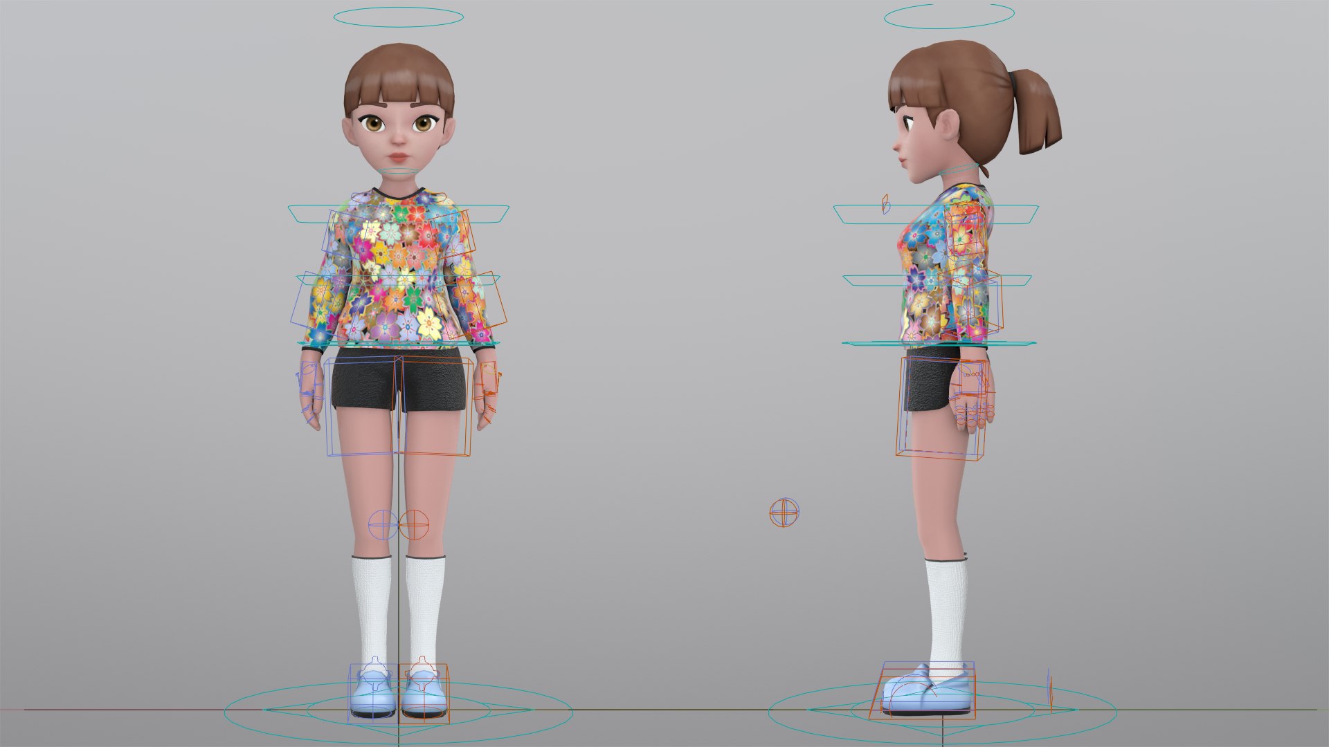 Young Girl Character Rig Model - TurboSquid 1666627