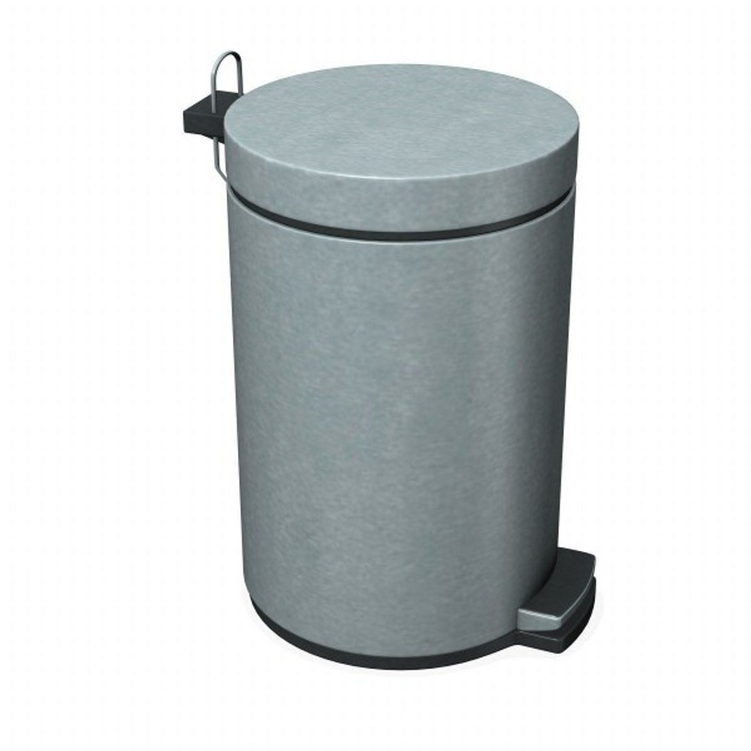 Trash Bin 3d Dxf