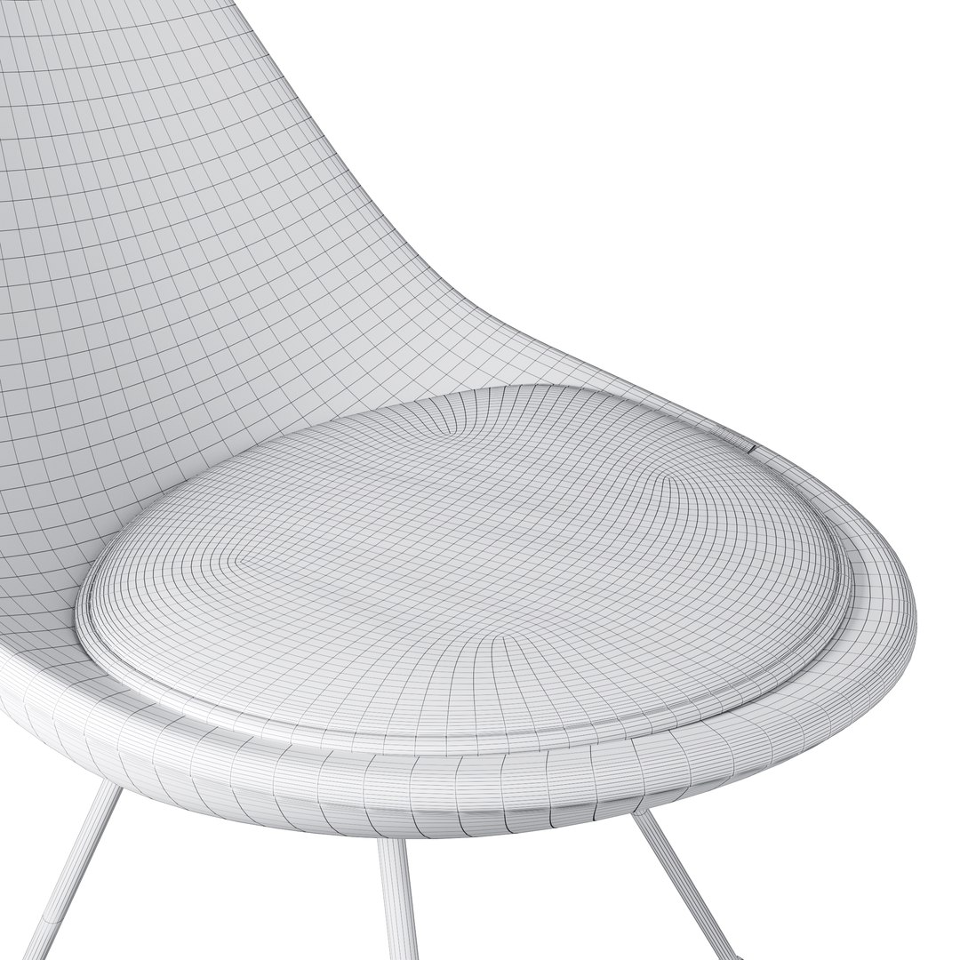 Drop chair 3D model - TurboSquid 1442579