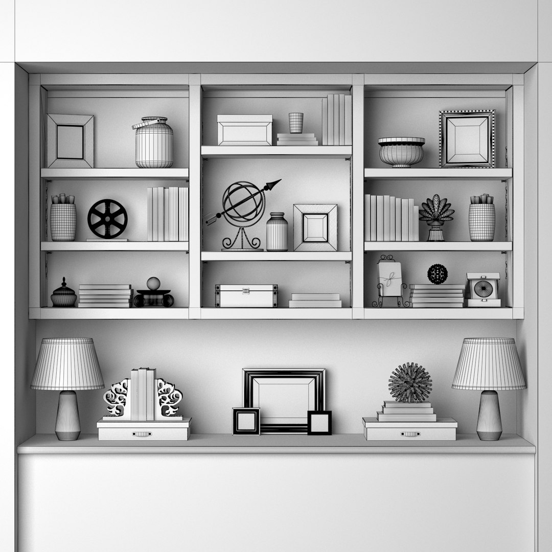 Shelf Decor 3D Model - TurboSquid 1157644