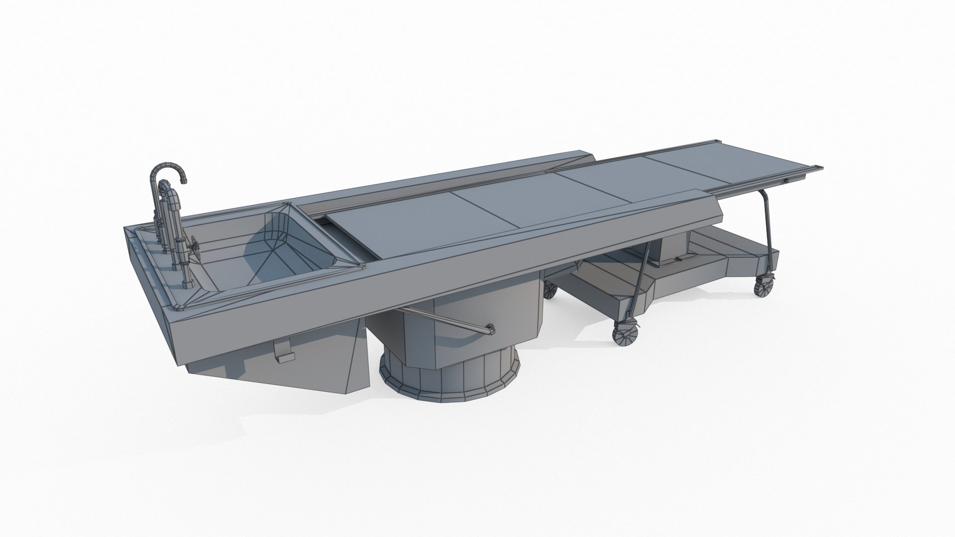 3D Old Dissecting Table Model - TurboSquid 2256365
