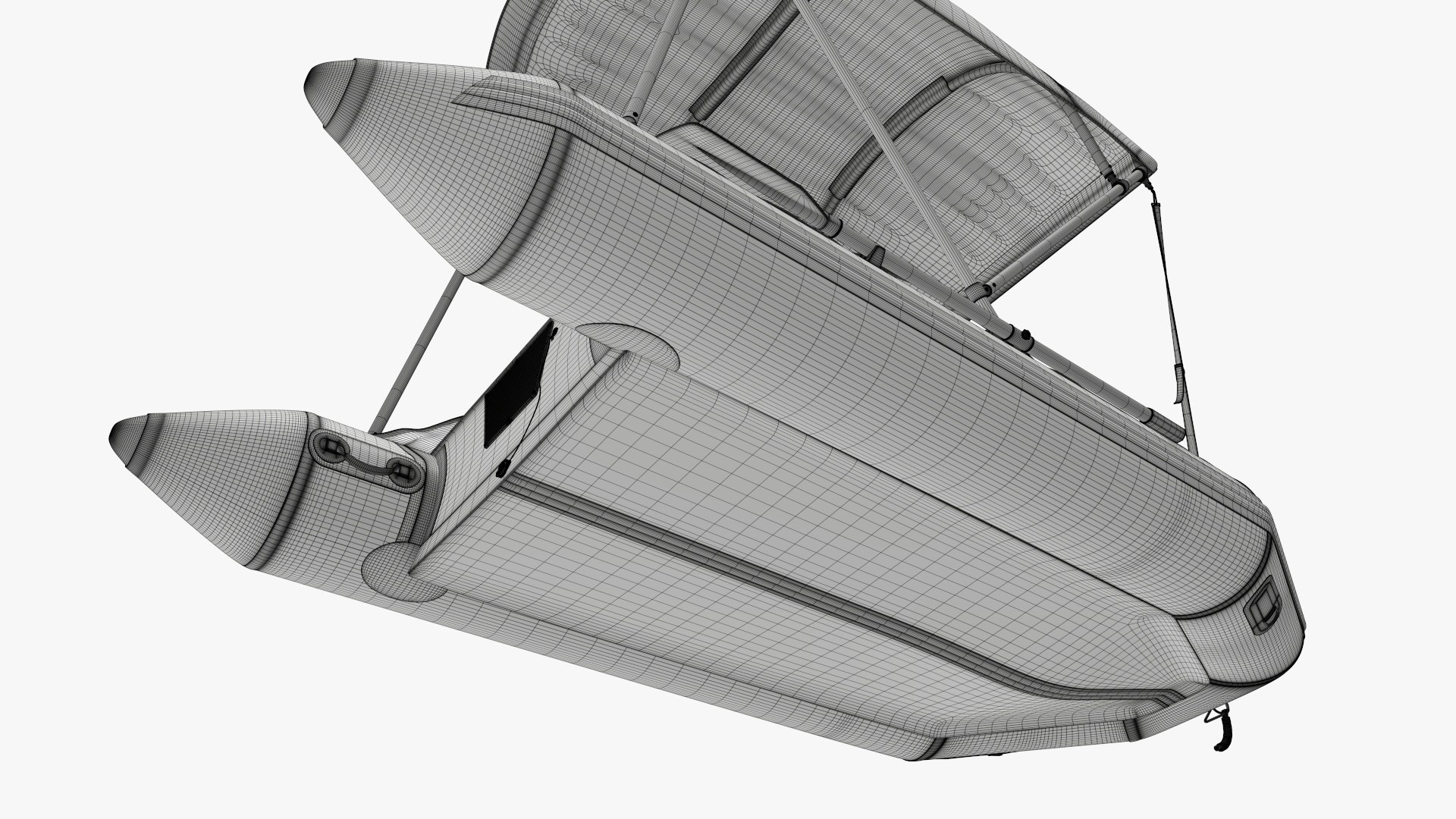 Inflatable Boat Sunshade 3D Model - TurboSquid 1621736