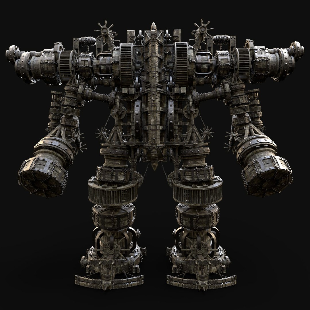 3D Model MECH GIANT ROBOT SIEGE ENGINE MACHINE WAR AAA MEDIEVAL MECHA ...