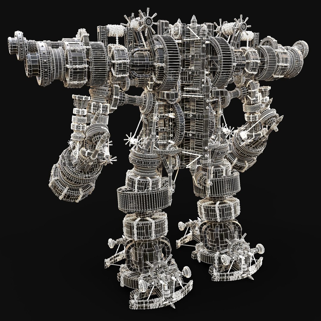 3D Model MECH GIANT ROBOT SIEGE ENGINE MACHINE WAR AAA MEDIEVAL MECHA ...