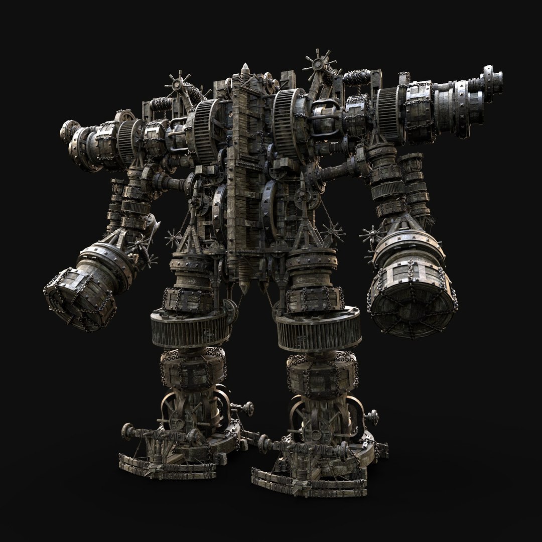 3D Model MECH GIANT ROBOT SIEGE ENGINE MACHINE WAR AAA MEDIEVAL MECHA ...