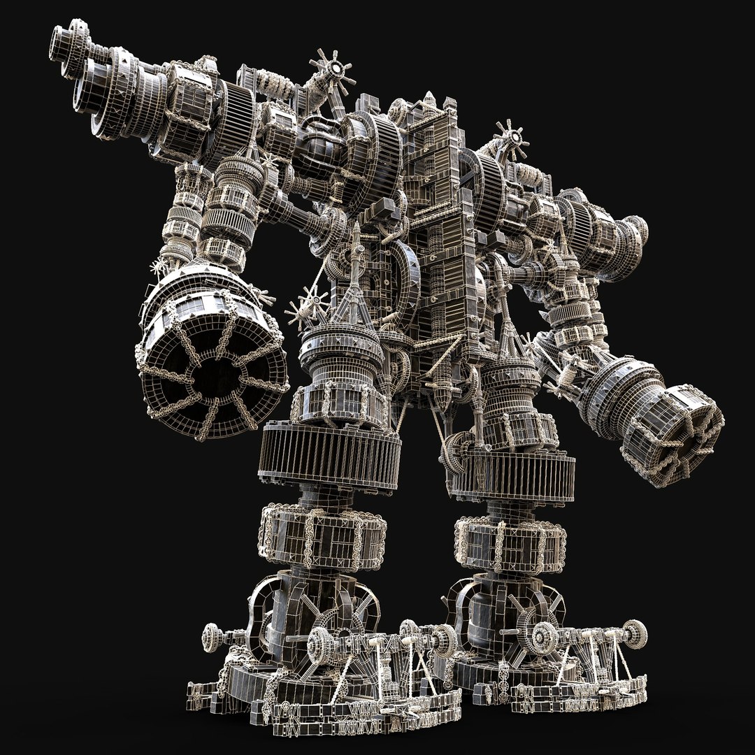 3D Model MECH GIANT ROBOT SIEGE ENGINE MACHINE WAR AAA MEDIEVAL MECHA ...