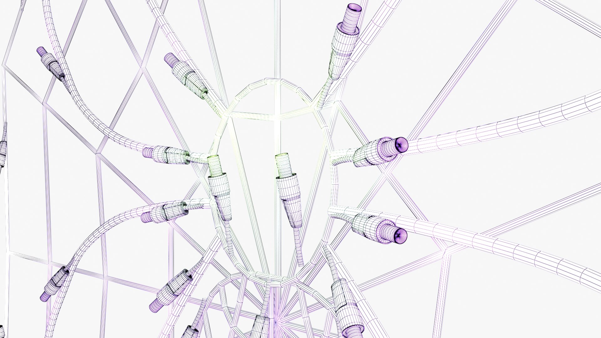 3D Model Led Spider Web Lights - TurboSquid 1629227