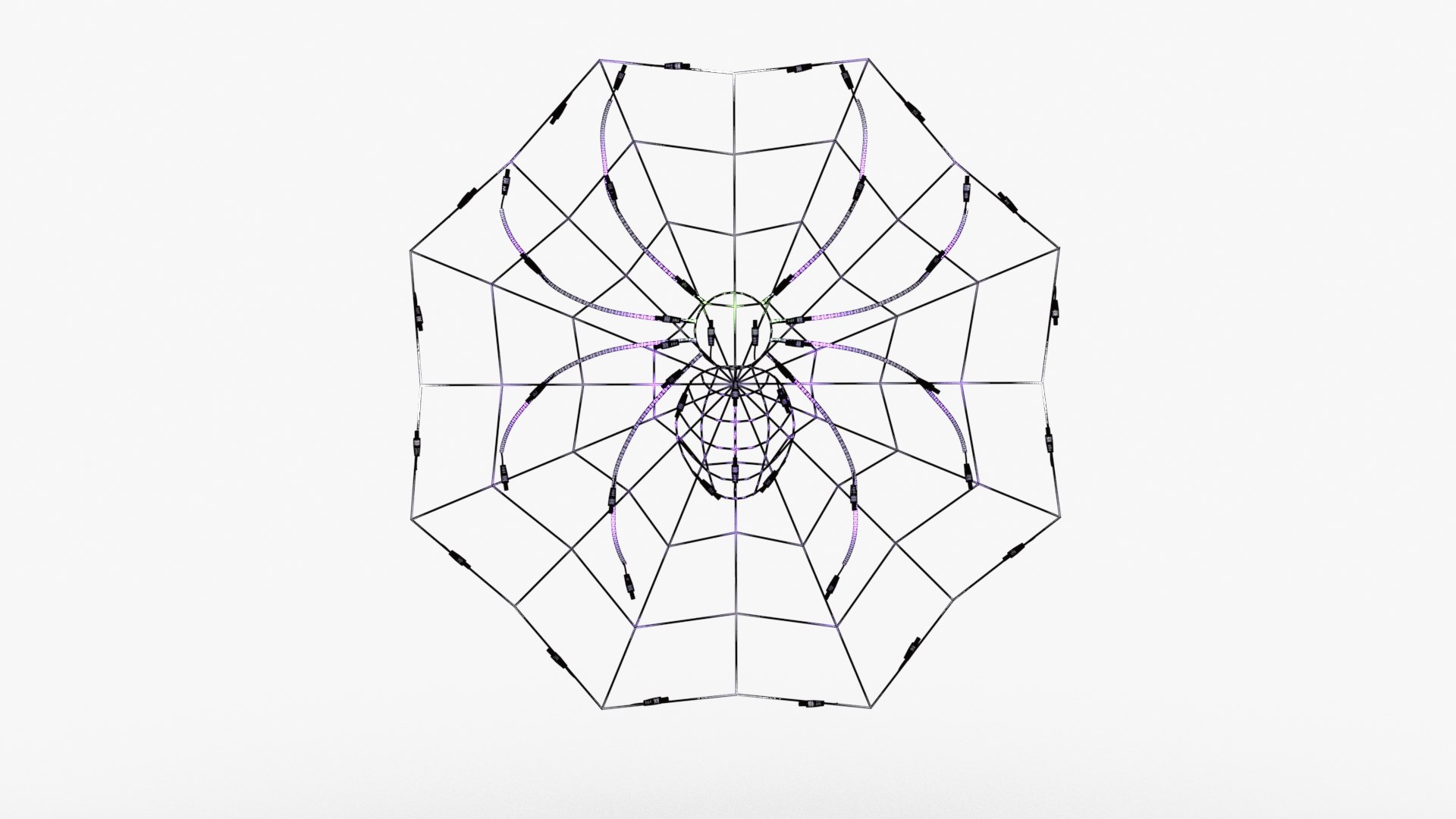 3D Model Led Spider Web Lights - TurboSquid 1629227