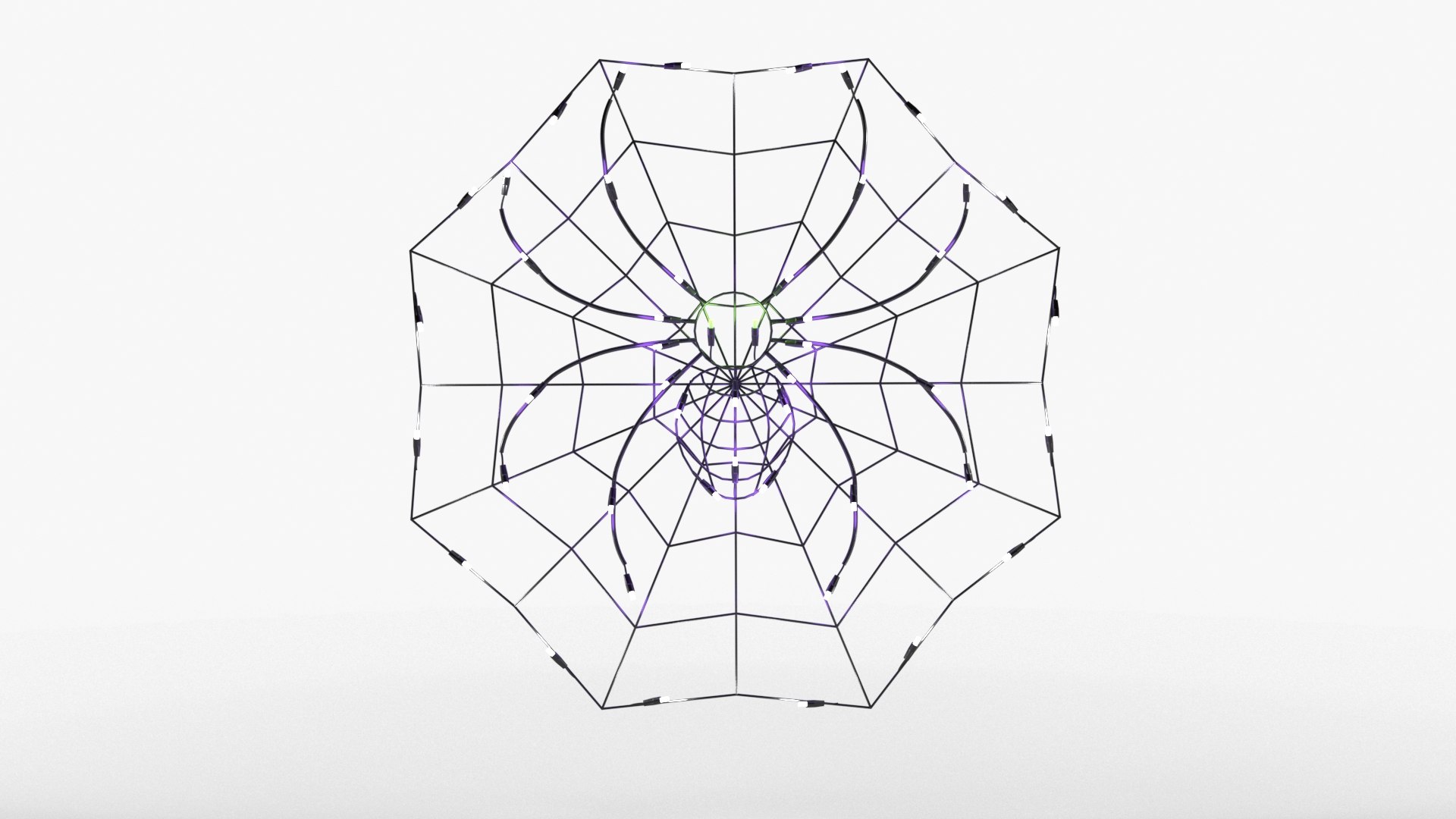 3D Model Led Spider Web Lights - TurboSquid 1629227