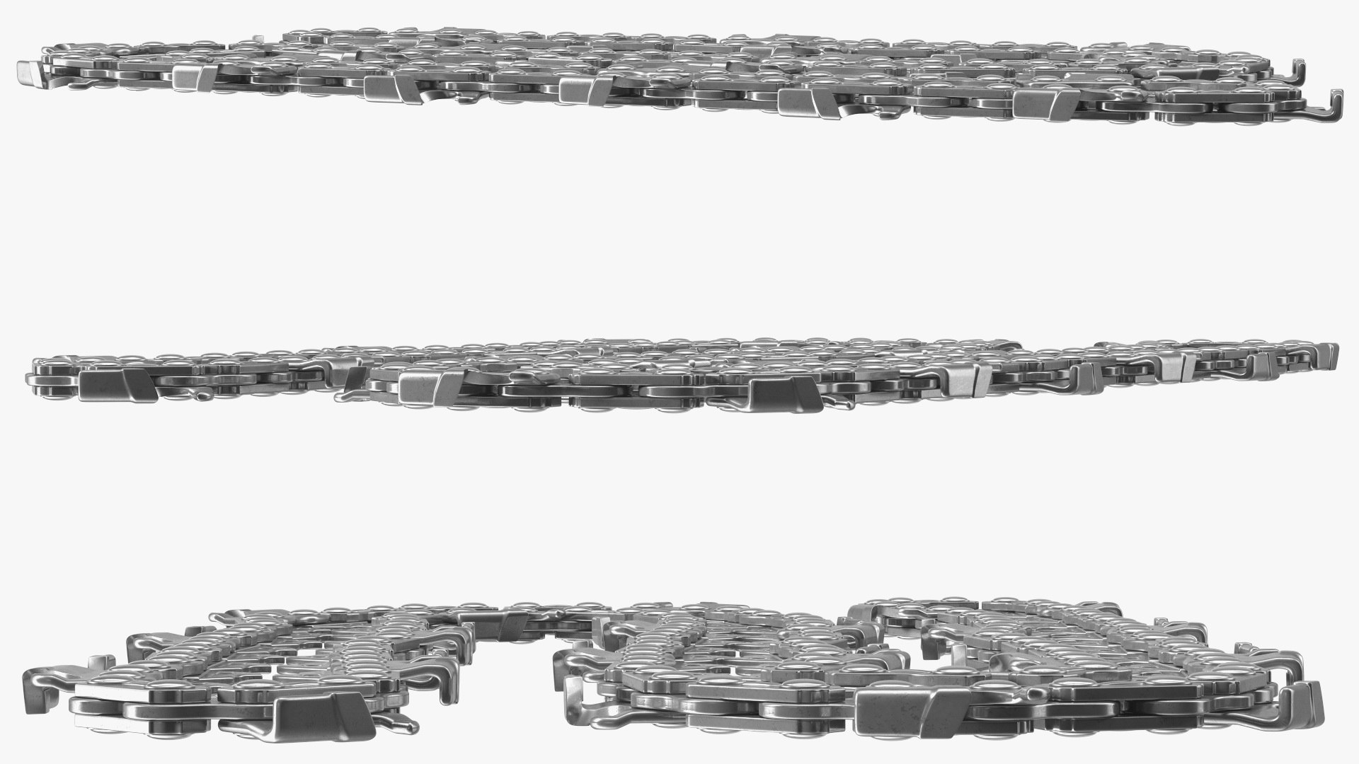 Steel Chain for Chainsaw Folded 3D model - TurboSquid 1883218