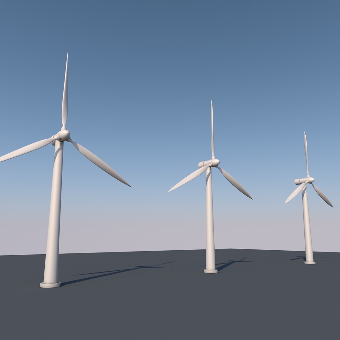 3D Wind Turbine Power Lines Model - TurboSquid 1324387