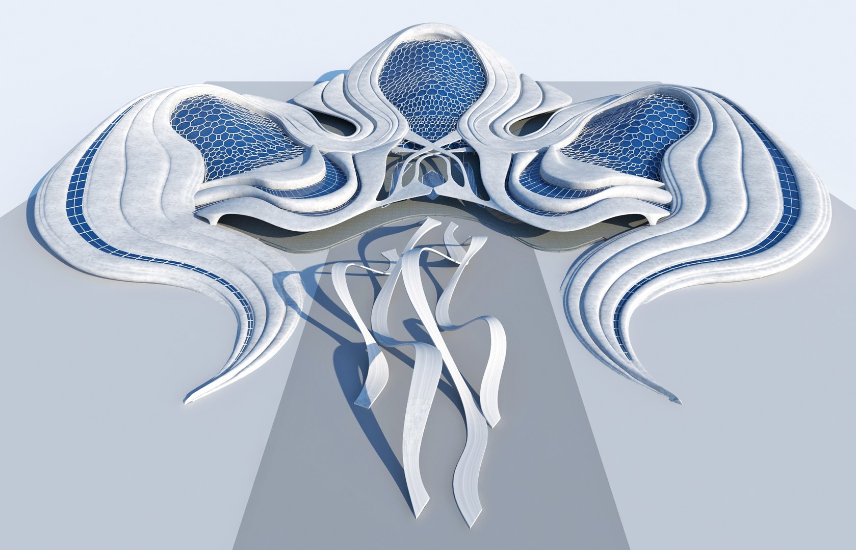 3D Model Organic Modern Design Building - TurboSquid 1561012