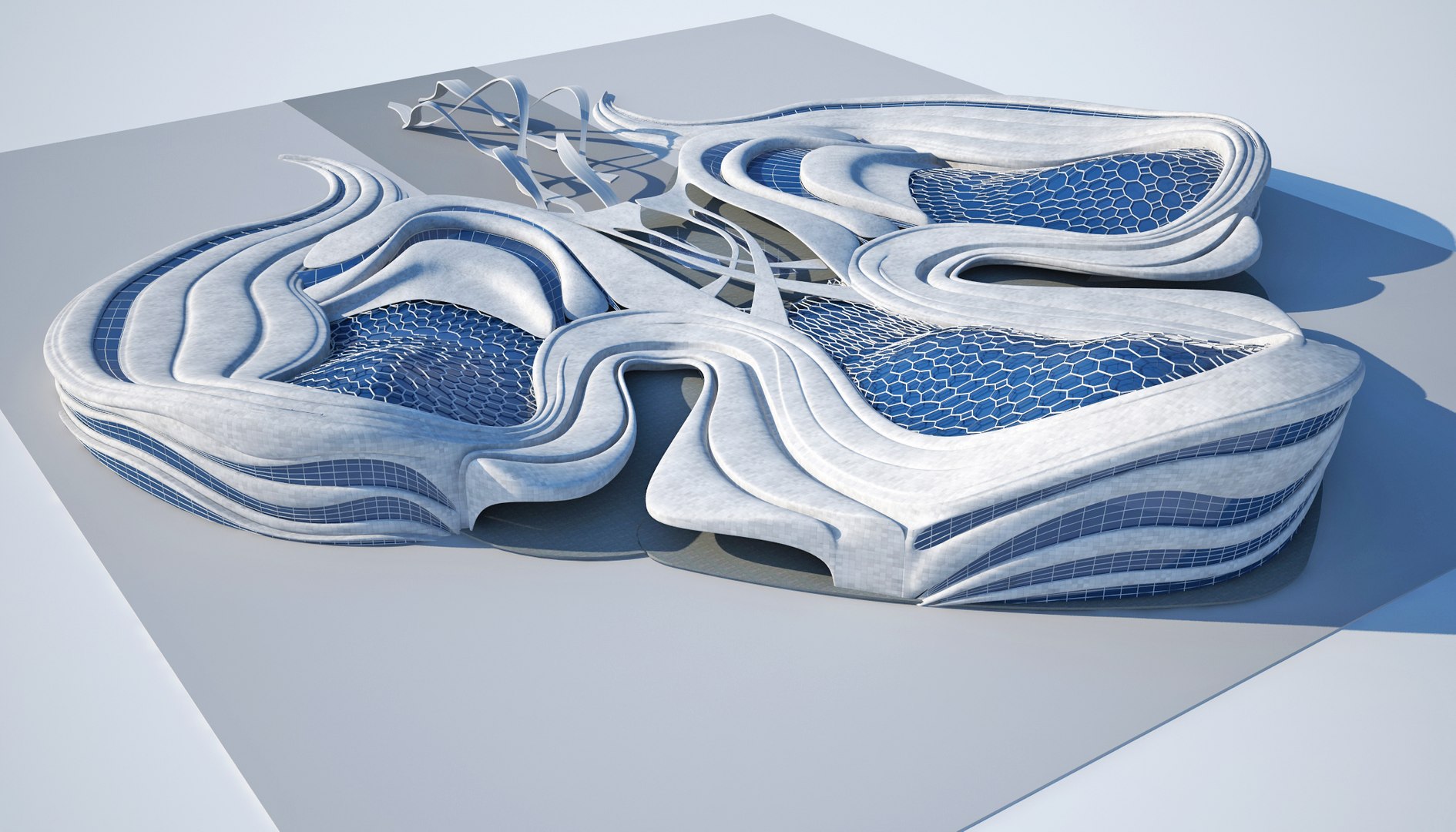 3D Model Organic Modern Design Building - TurboSquid 1561012