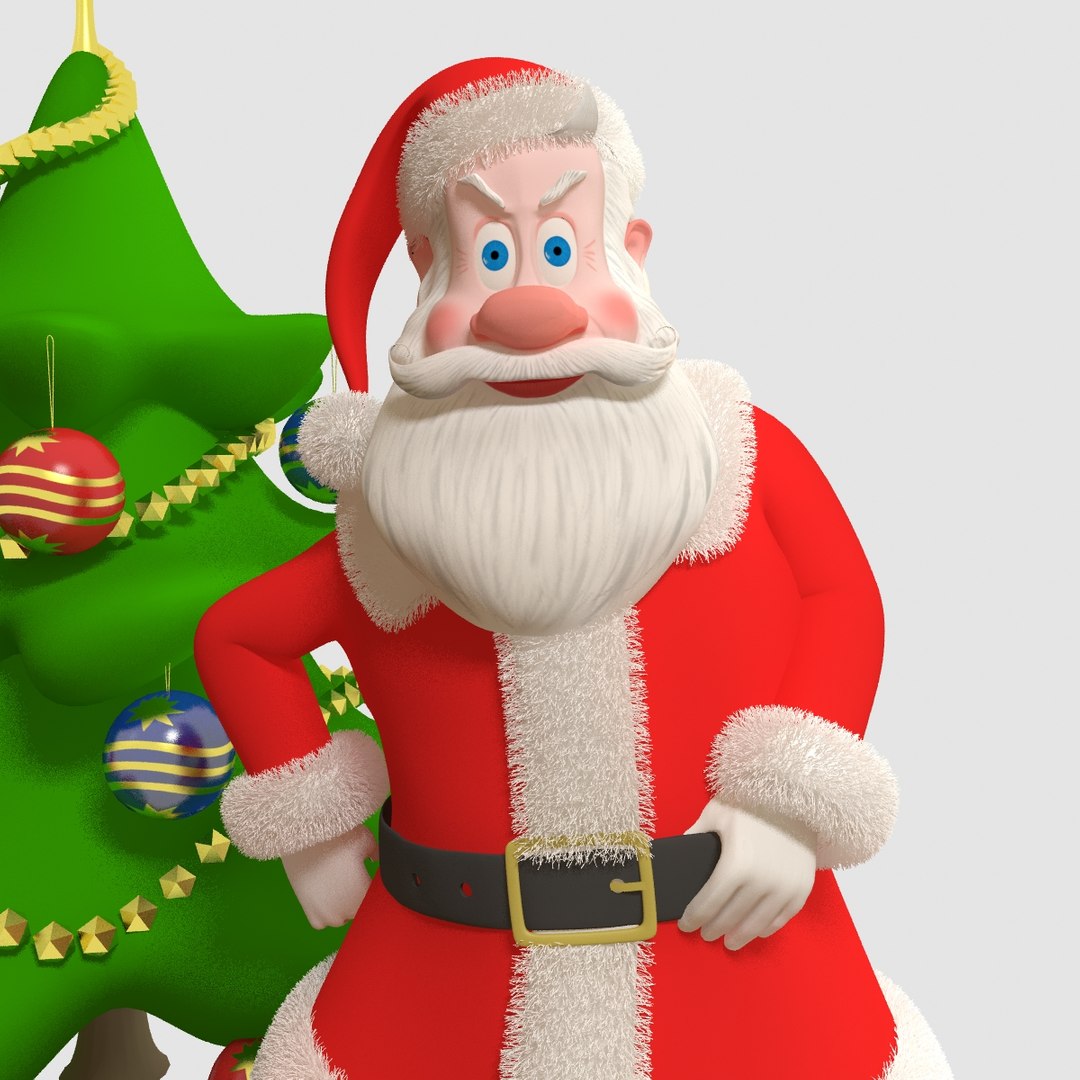 3d santa christmas
