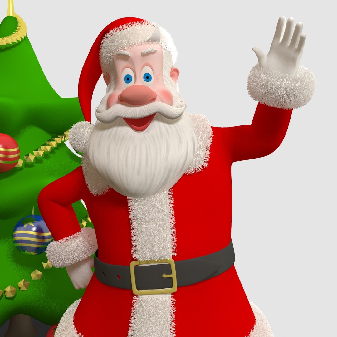 3d santa christmas