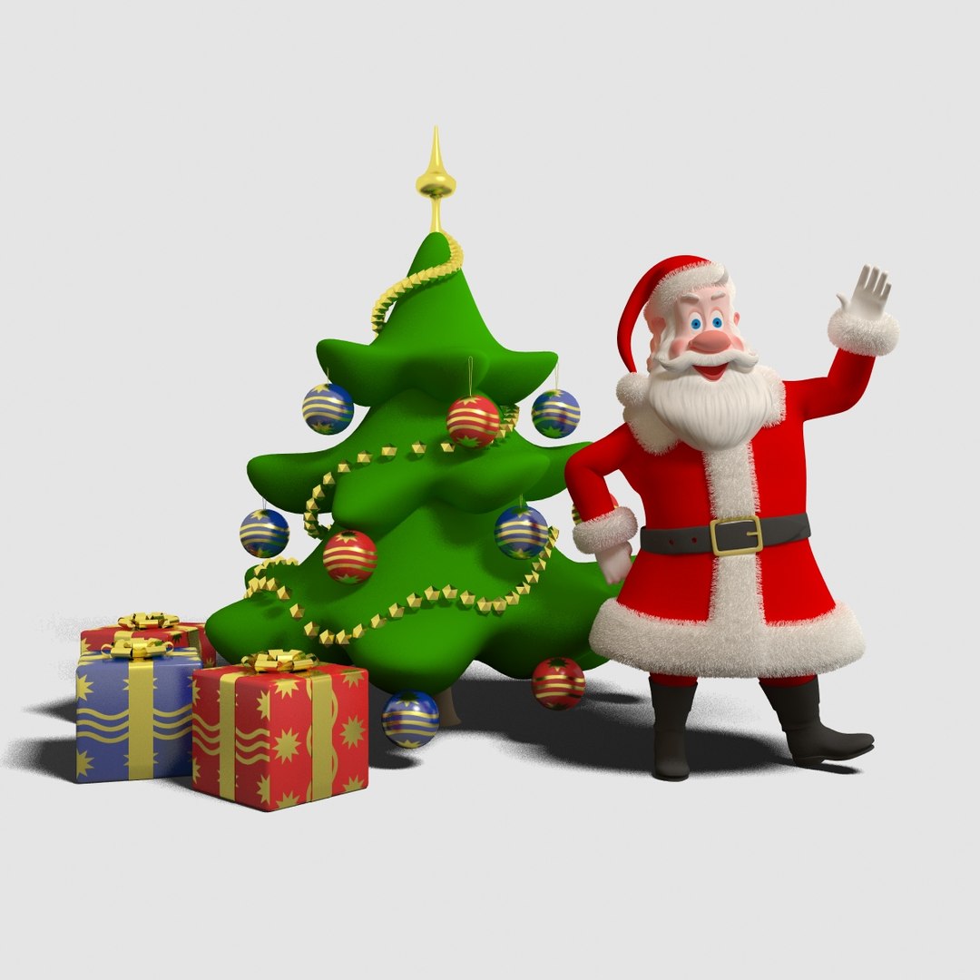 3d santa christmas