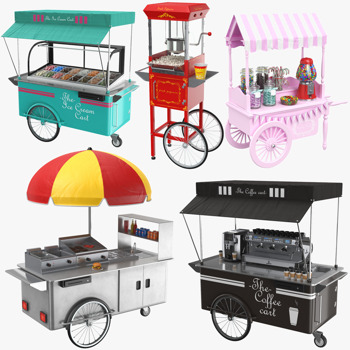 Carts modeled model - TurboSquid 1513673