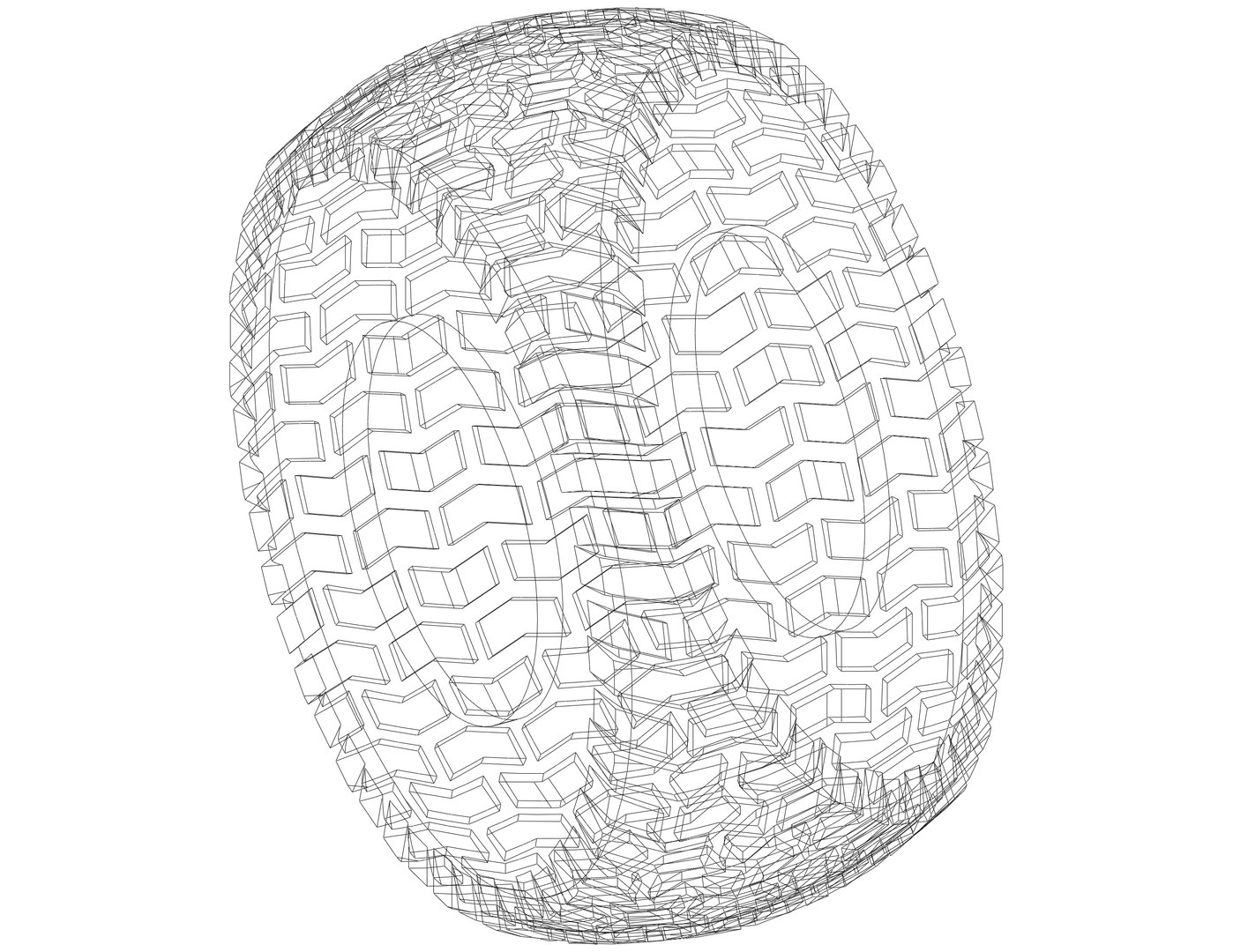 3D Chevron Pattern Tire - TurboSquid 2177138