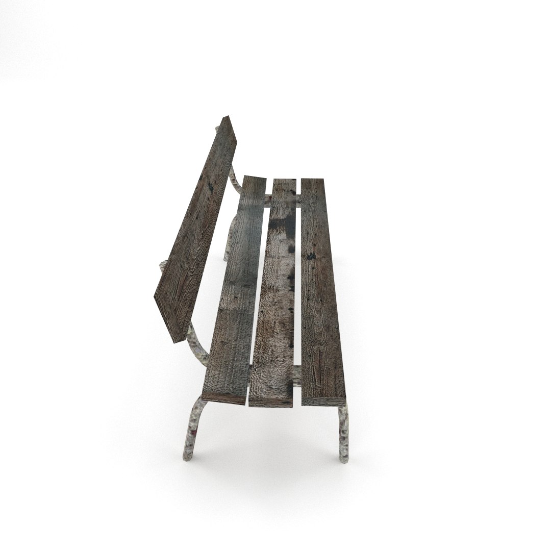 Old Bench 3d Model