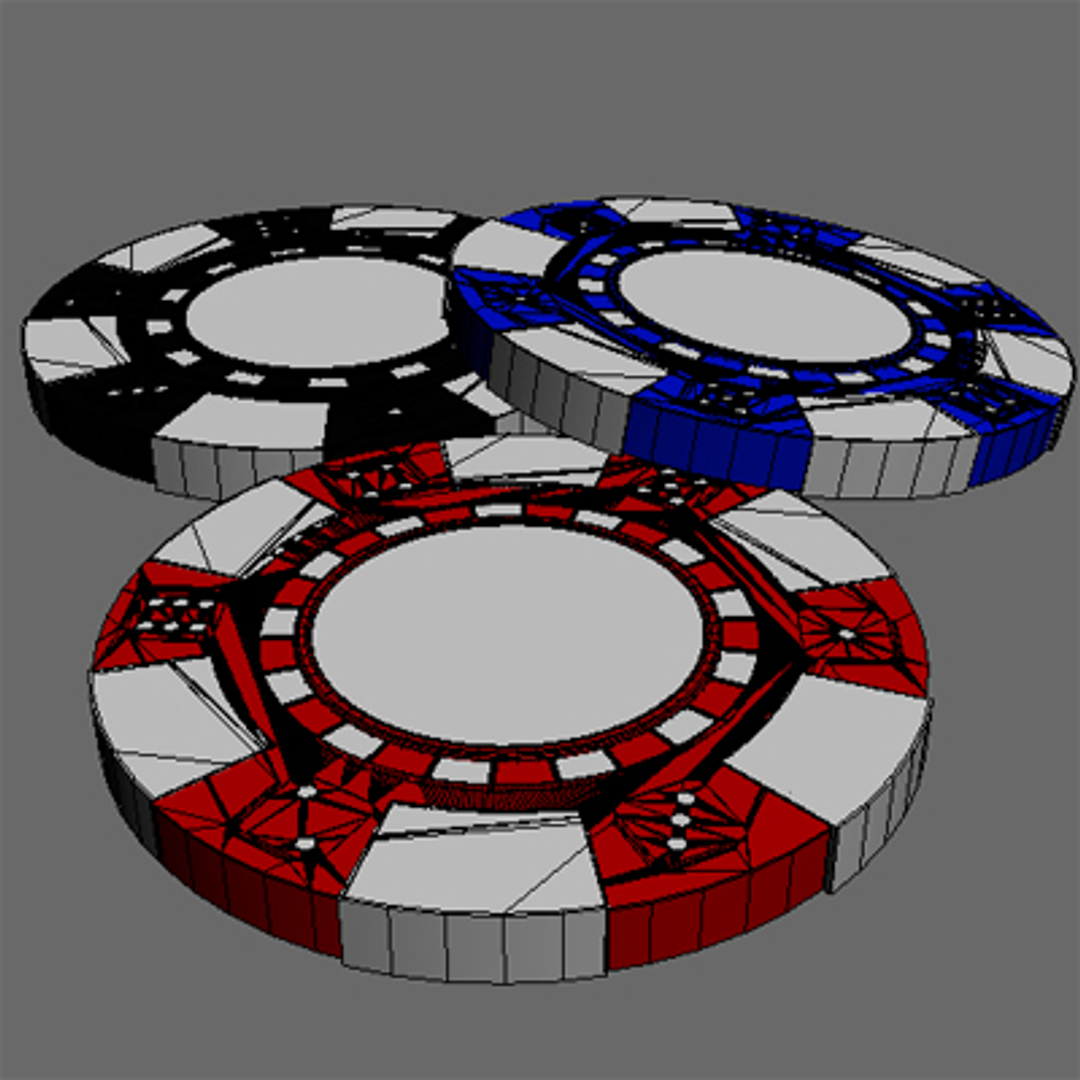 3d model gambling chips