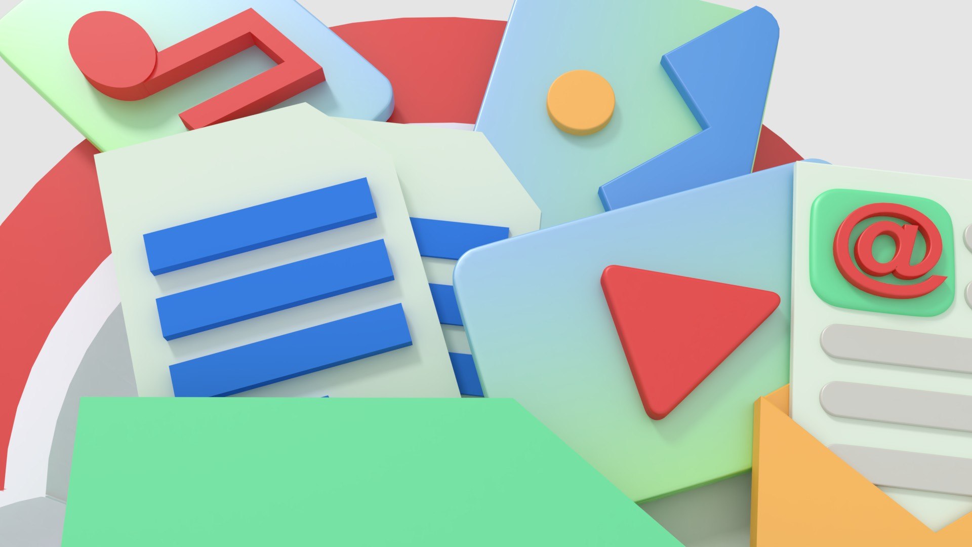 Cloud Storage With Folders And Various Files Inside 3D Model ...