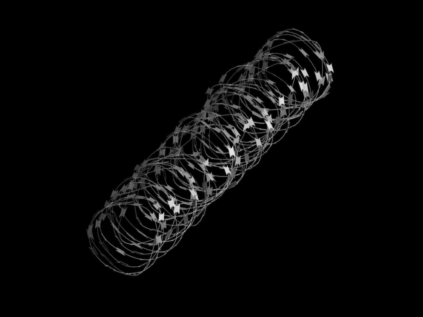 3d Razor Wire Model