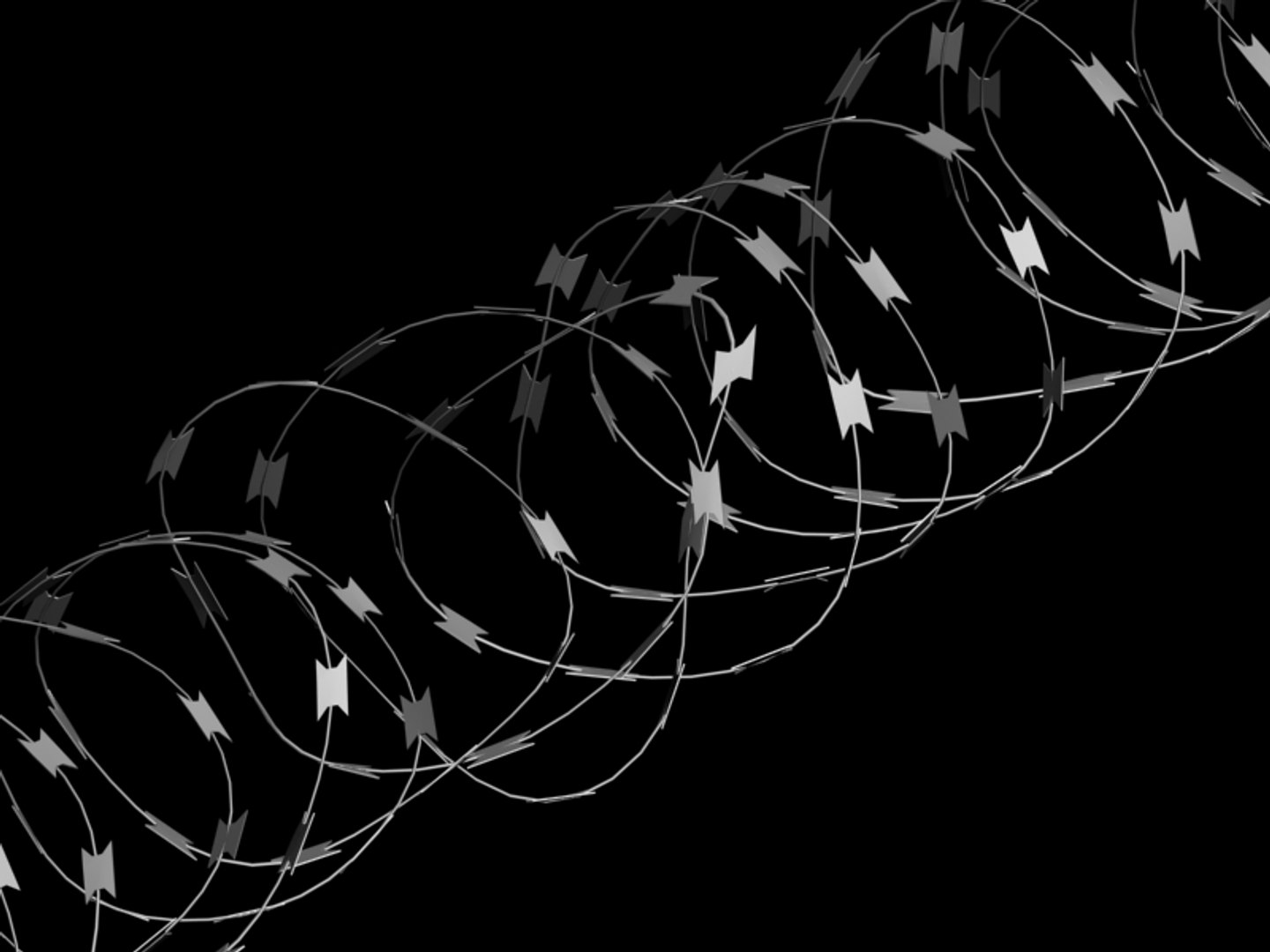 3d Razor Wire Model